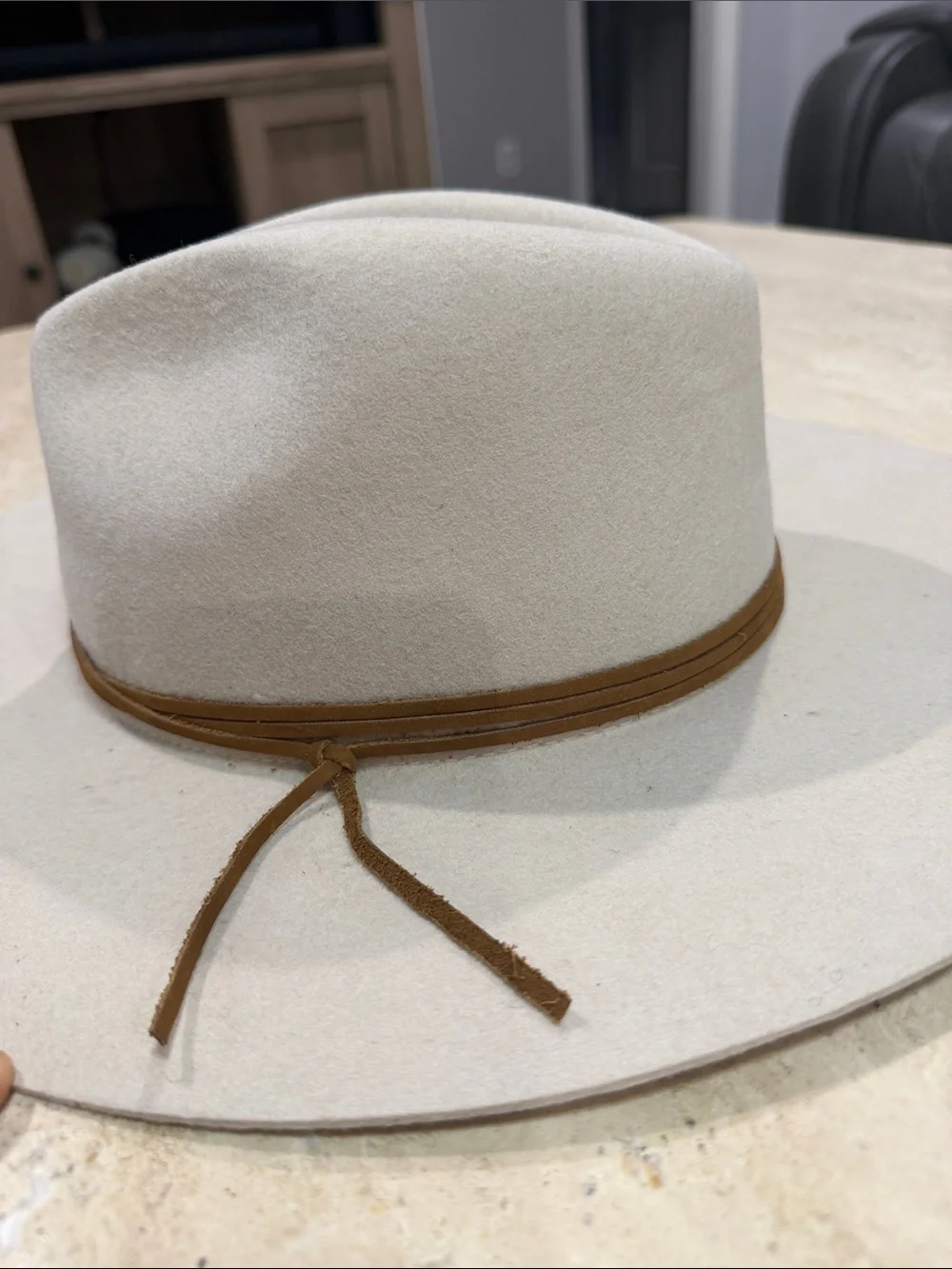 Patina | Accessories | Patina The Aria Tan Wool Fedora Western Hat ...
